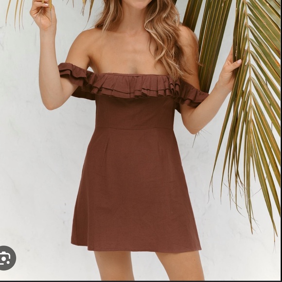krewe du q | Dresses | Krewe Du Q Brown Dress | Poshmark